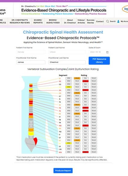 NEW Chiropractic Spinal Health Assessment (CSHA) and Patient Education ...