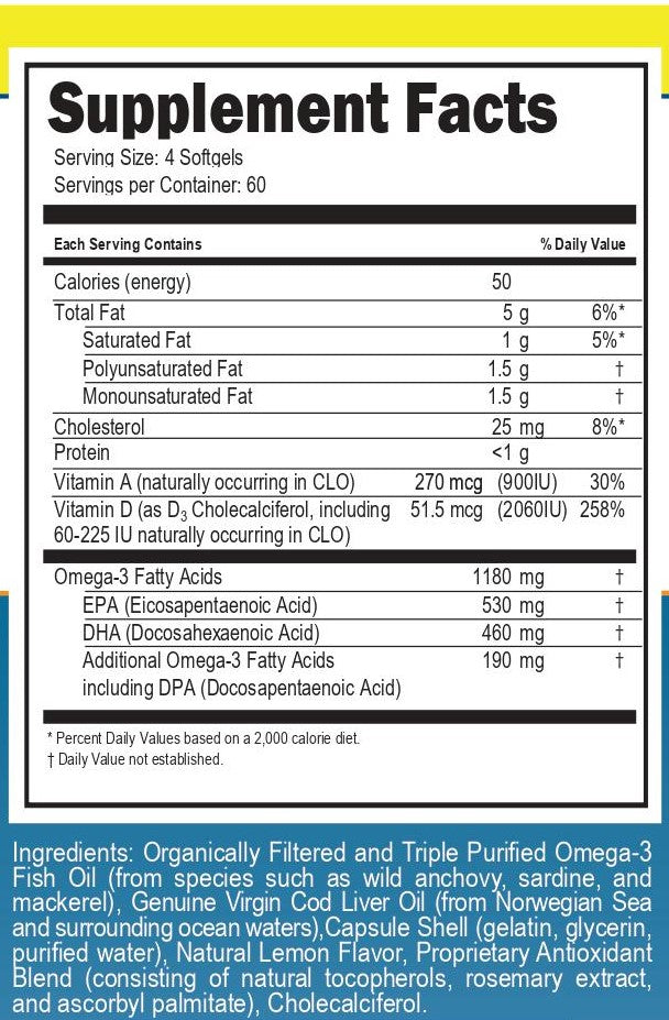 OmegA+D Sufficiency™ Capsules - Lemon Flavor - SINGLE BOTTLE – The ...